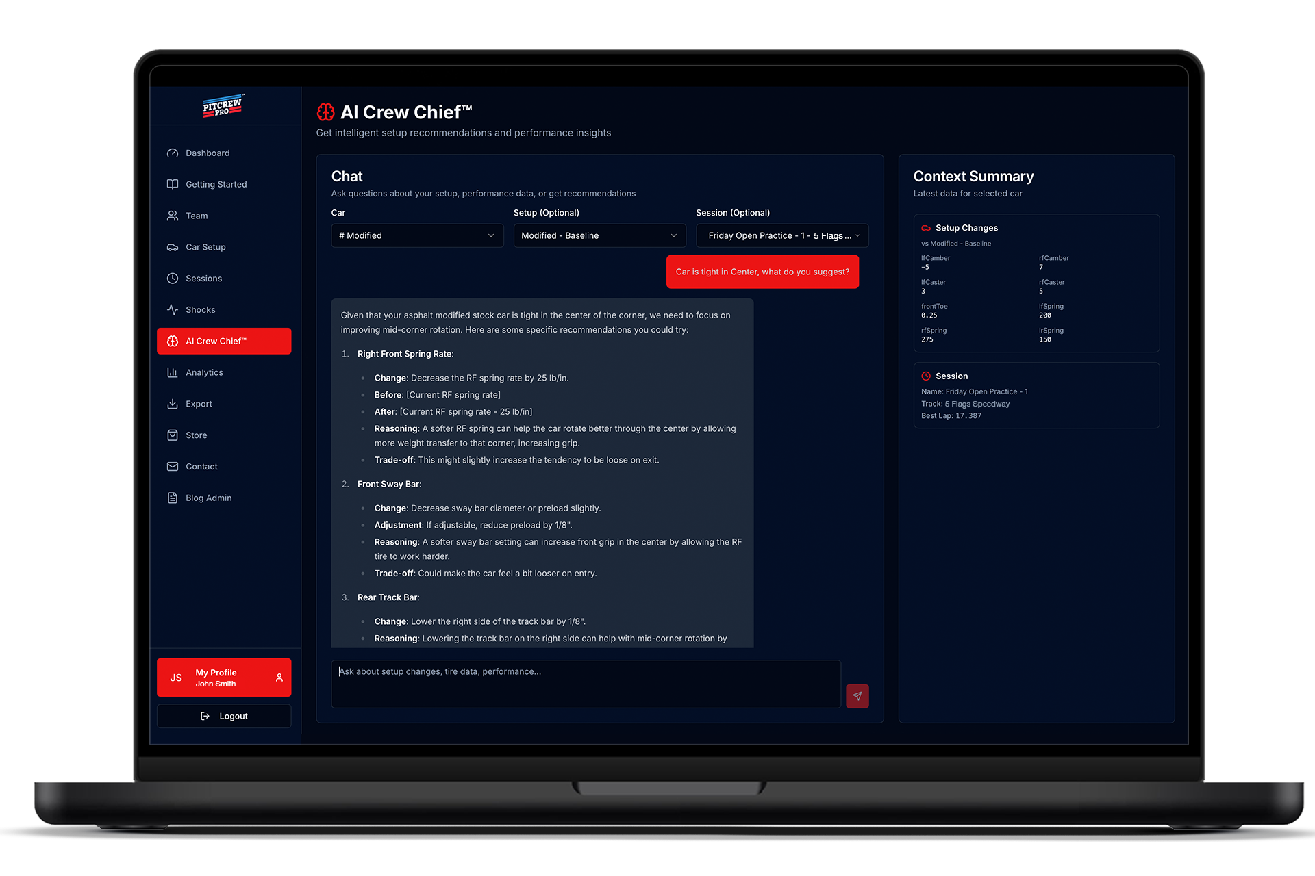 PitCrew Pro | AI Crew Chief™ & Racing Setup App for Dirt & Asphalt